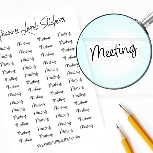 Work Planner Stickers 52 Labels for Planners Calendars and - Etsy