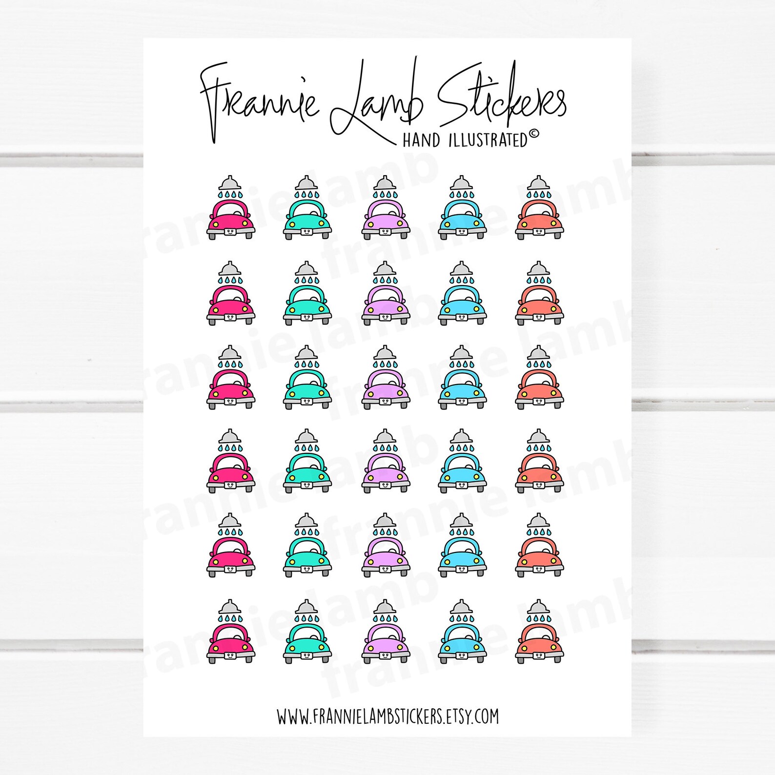 Car Wash Stickers 1/2 Each Planner Stickers Car Wash - Etsy