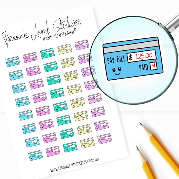 Credit Card Stickers - Etsy