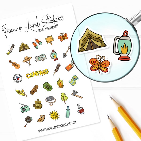 Camping Stickers - Etsy