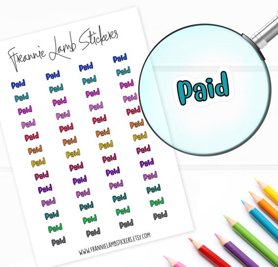 Paid Stickers/labels for Planners Calendars & Folders Choice - Etsy