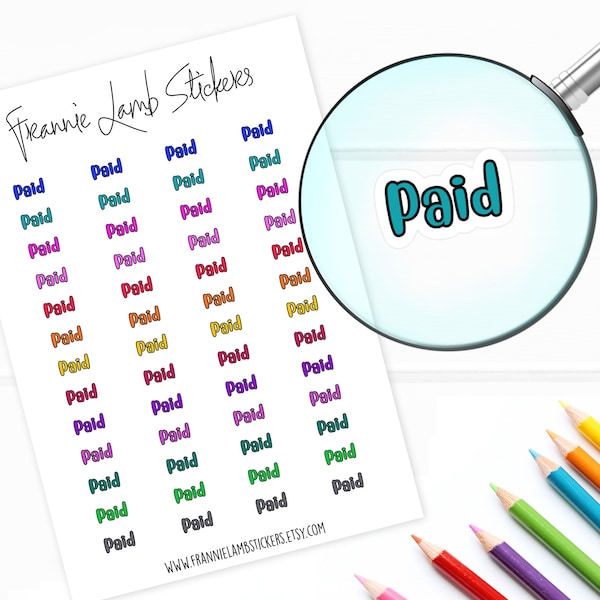 Paid Sticker - Etsy