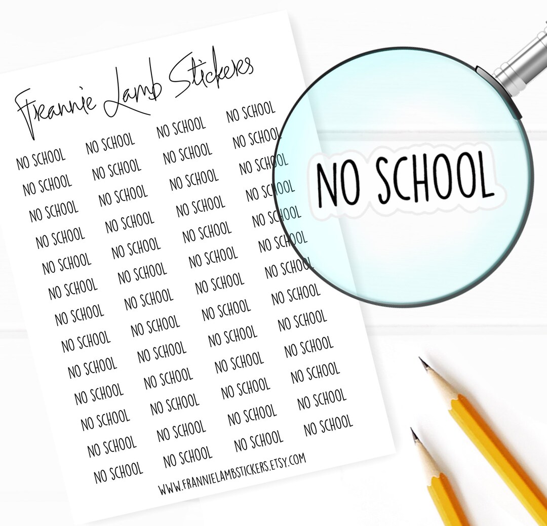 No School Planner Stickers, 52 Labels for Planners, Calendars and More ...