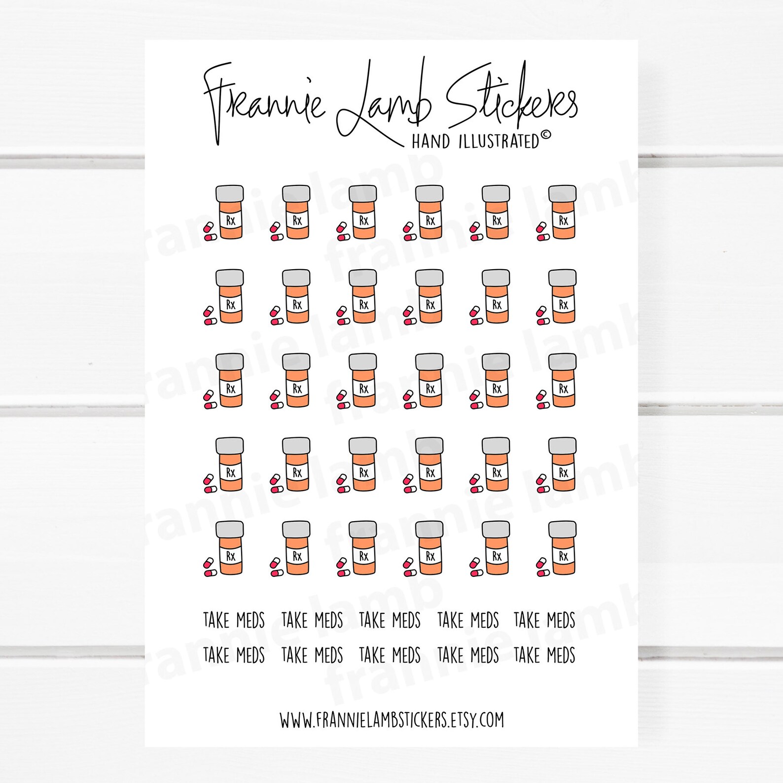 Prescription Medication Stickers 1/2 Each Medication - Etsy