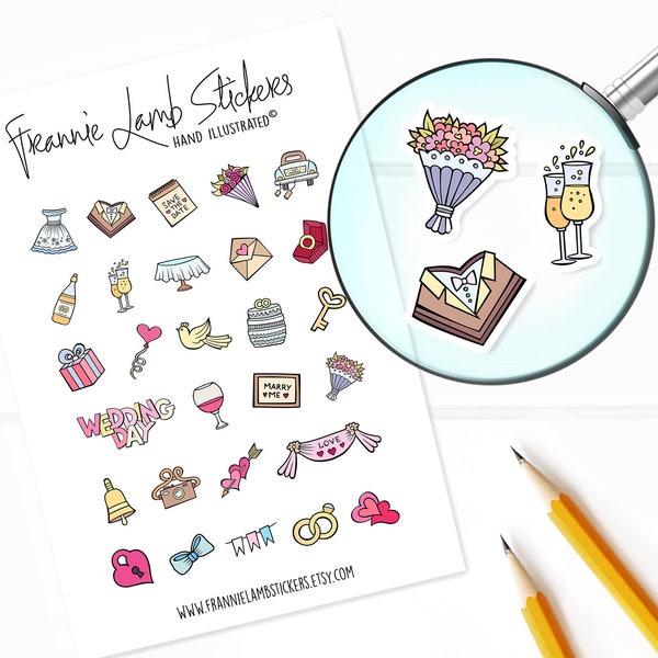 Wedding Scrapbook Stickers - Etsy