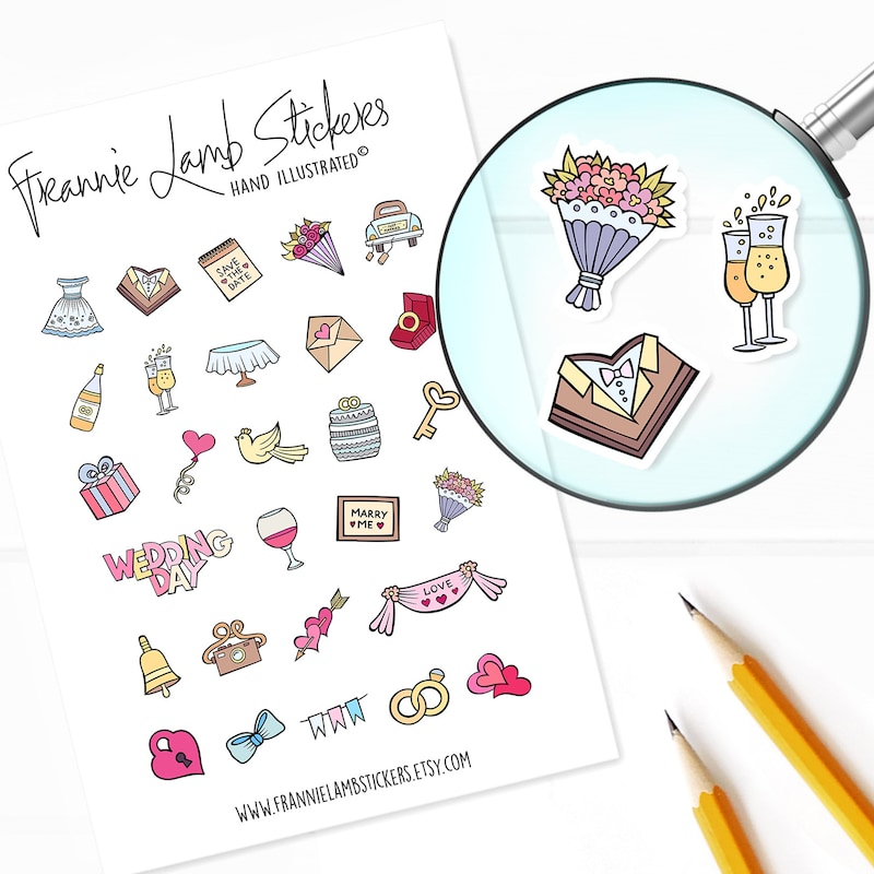 Wedding Scrapbook Stickers - Etsy