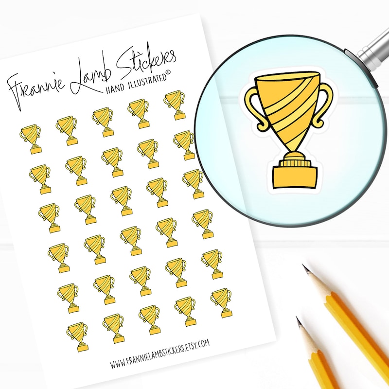 Trophy Stickers - Etsy UK