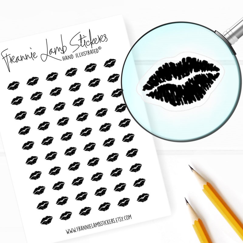 Kisses Stickers - Etsy