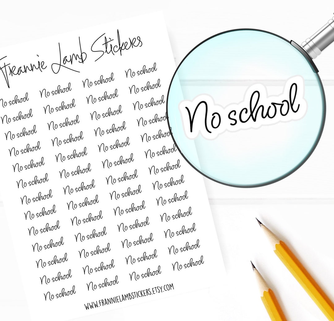No School Planner Stickers, 52 Labels for Planners, Calendars and More ...