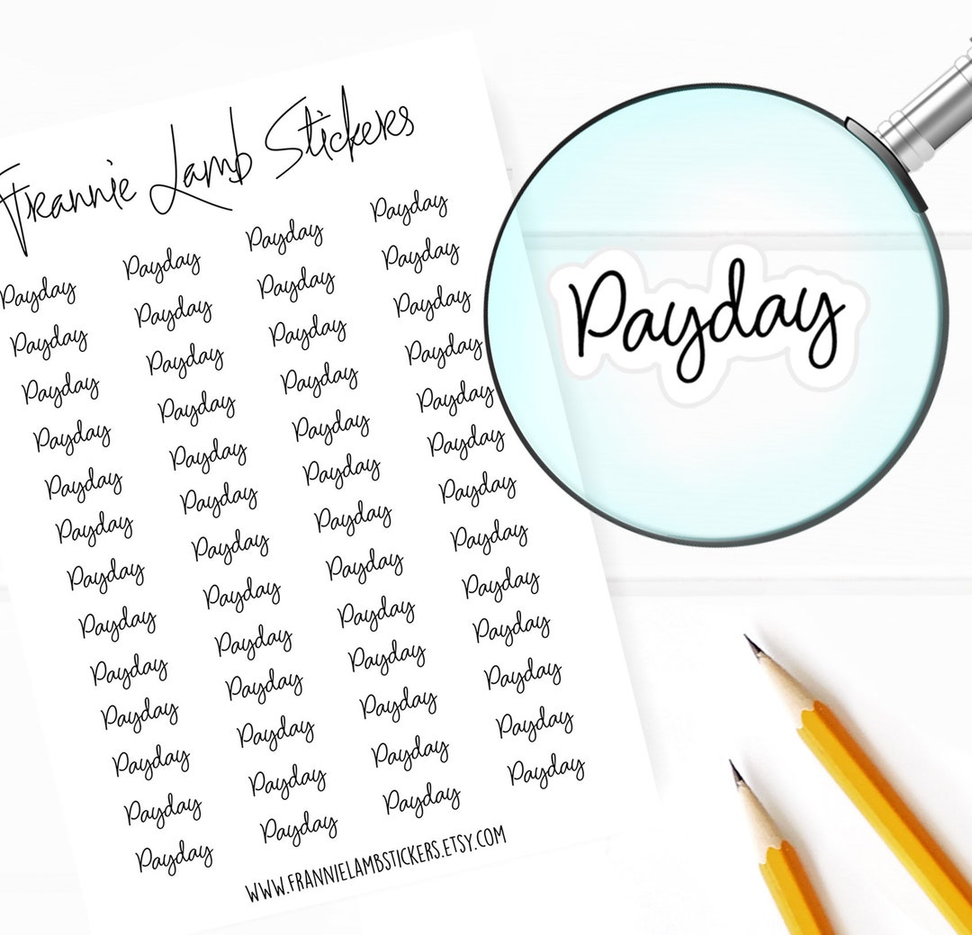 Payday Planner Stickers, 52 Labels for Planners, Calendars and More ...