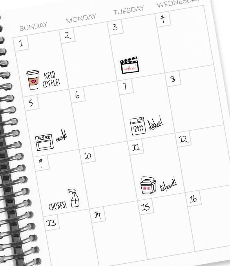 42 Clear Planner Stickers (1/2" Each), Closed Sign Planner Stickers ...
