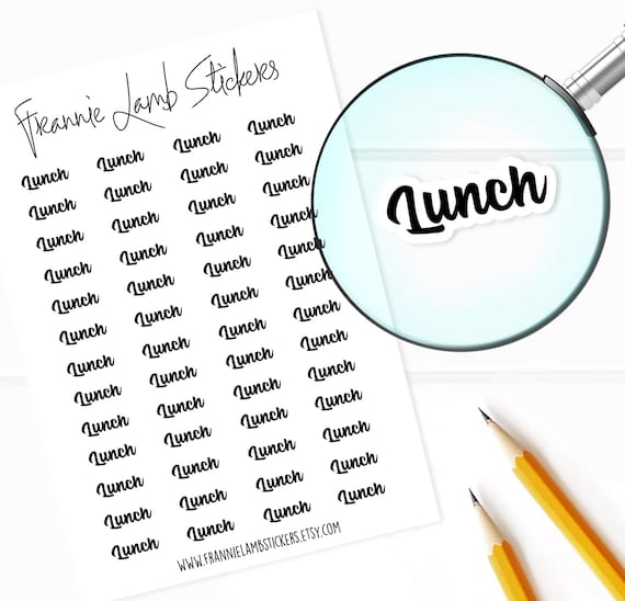 Lunch Stickers 52 Labels for Planners Calendars and More | Etsy