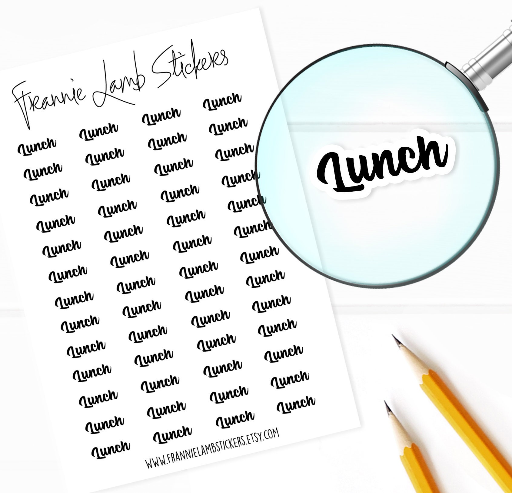 Lunch Stickers 52 Labels for Planners Calendars and More | Etsy