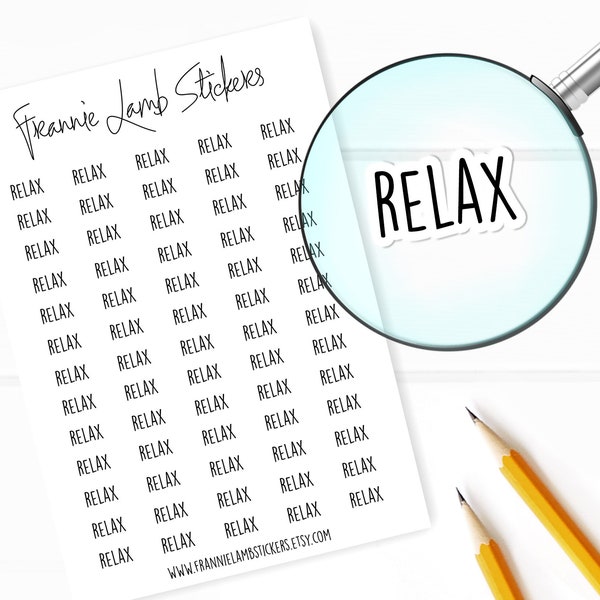 Relax Stickers - Etsy