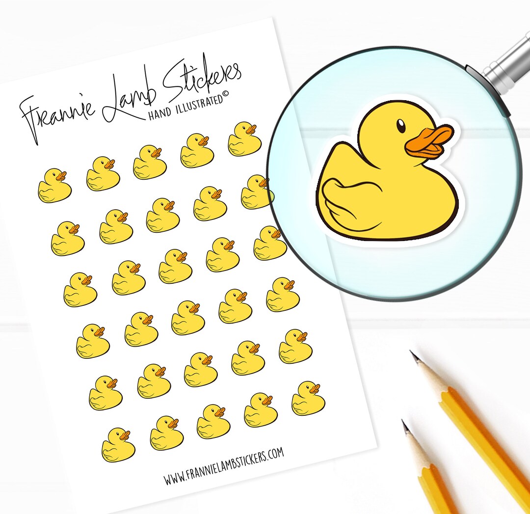 Rubber Ducky Stickers (1/2" Each), Planner Stickers, Stickers for ...