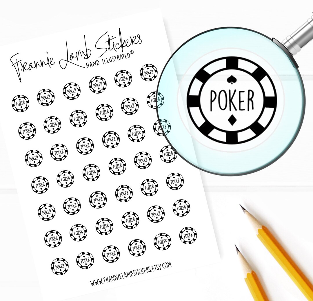 42 Clear Planner Stickers (1/2" Each), Poker Stickers, Game and Hobby ...