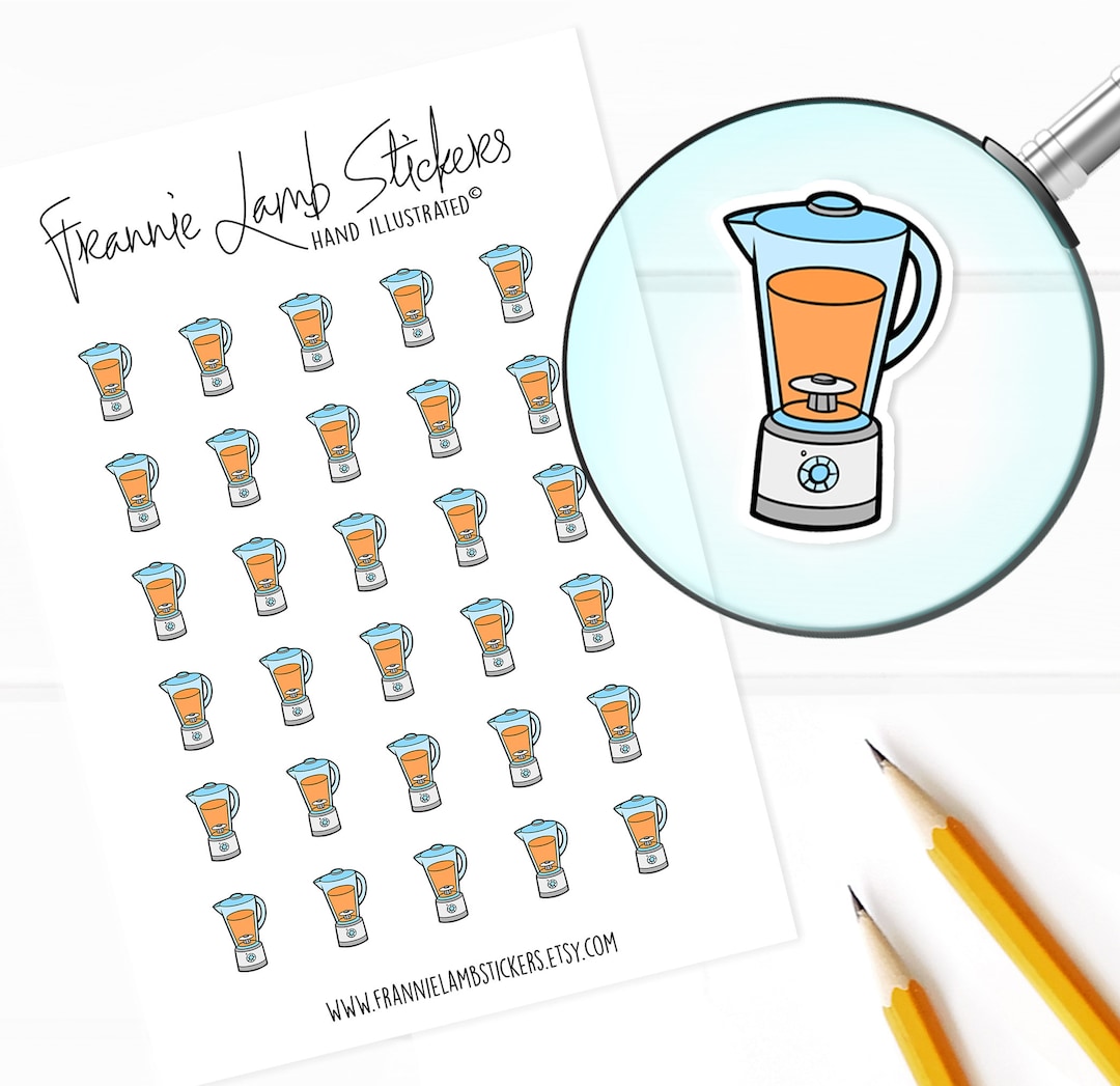 Blender Stickers (1/2" Each), Planner Stickers, Drink and Food Stickers ...
