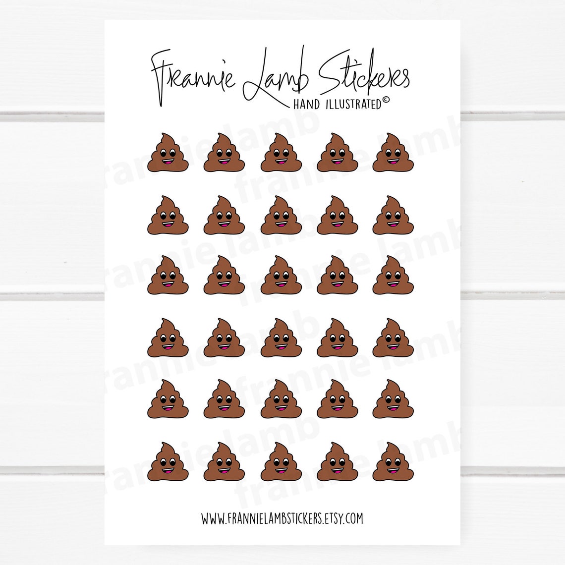 Poop Emoji Stickers 1/2 Each Planner Stickers Poop - Etsy