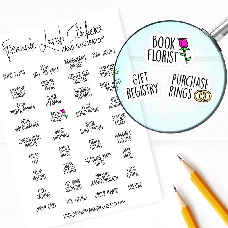 Wedding Stickers - Etsy