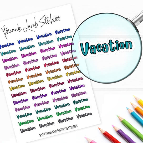 Vacation Stickers - Etsy