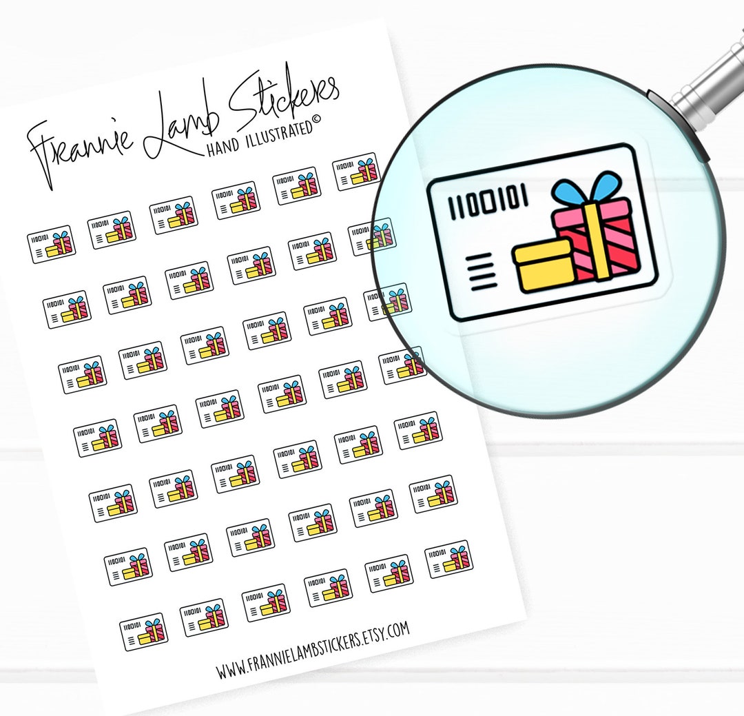 42 Clear Planner Stickers (1/2" Each), Gift Card Stickers, Stickers for ...