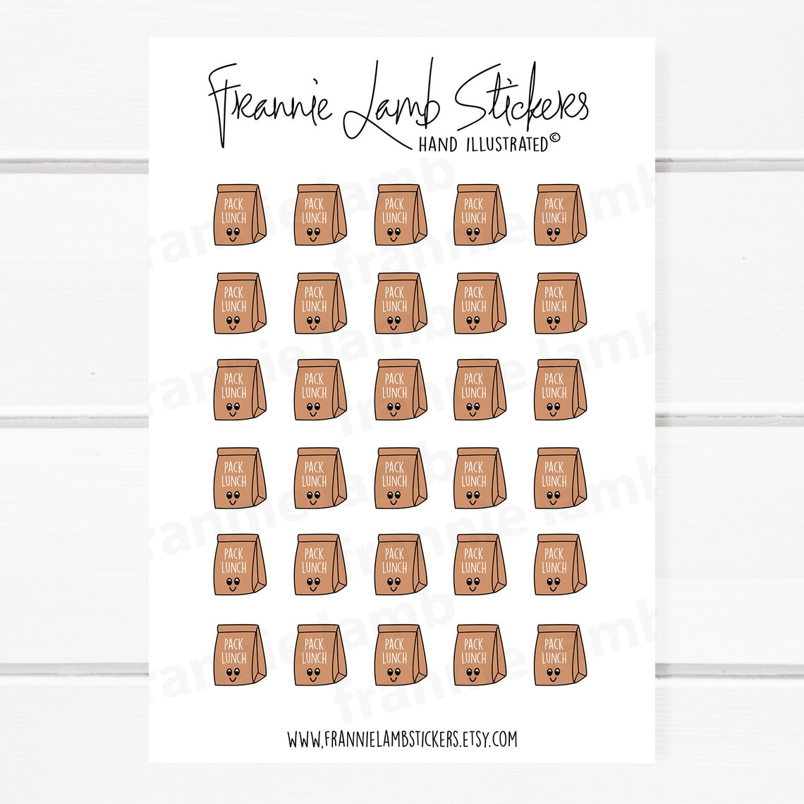 Pack Lunch Stickers 1/2 Each Planner Stickers School - Etsy