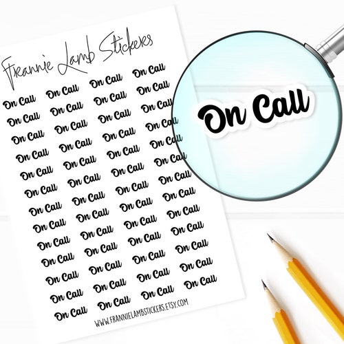 On Call Stickers 52 Labels for Planners Calendars and More - Etsy