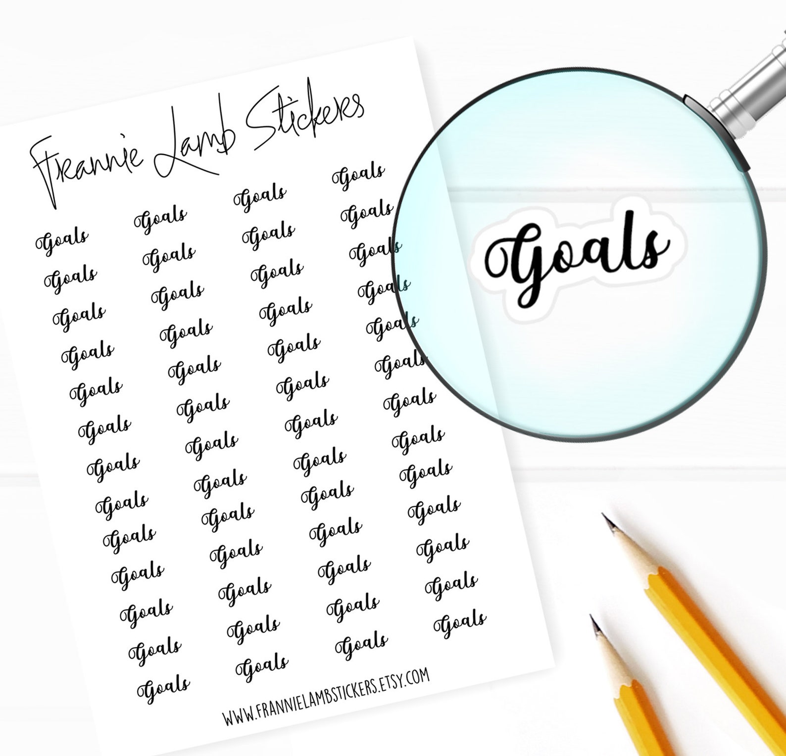 Goals Planner Stickers 52 Labels for Planners Calendars and - Etsy