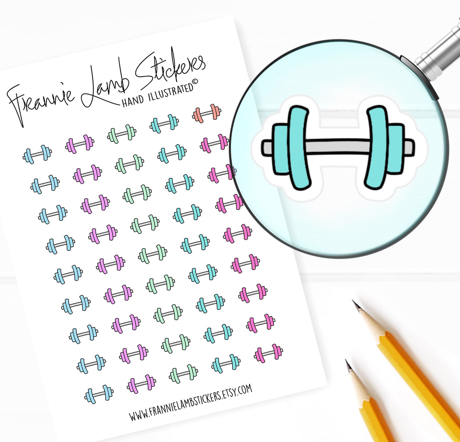 Weight Lifting Stickers 1/2 Each Fitness and Stickers - Etsy