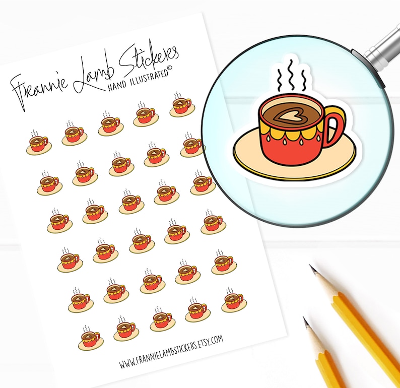 Coffee Cup Stickers (1/2