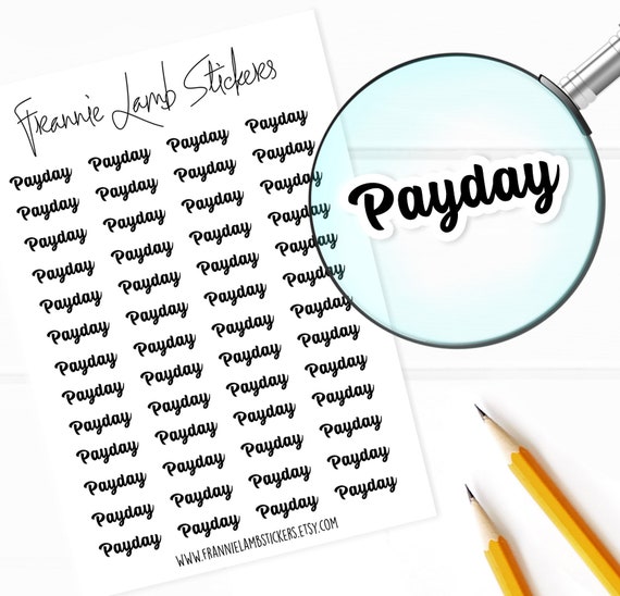 Payday Stickers 52 Labels for Planners Calendars and More - Etsy