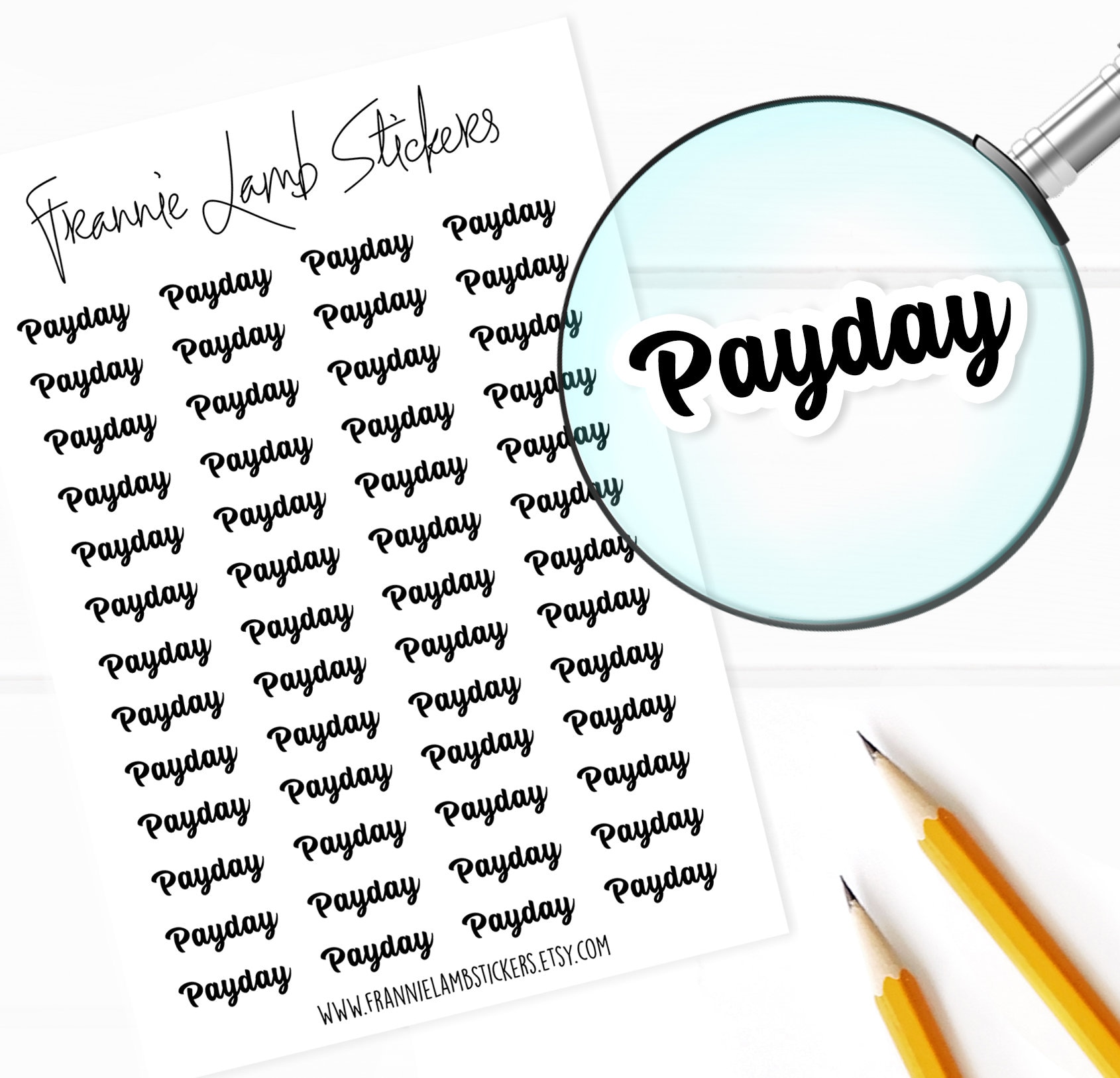 Payday Stickers 52 Labels for Planners Calendars and More - Etsy