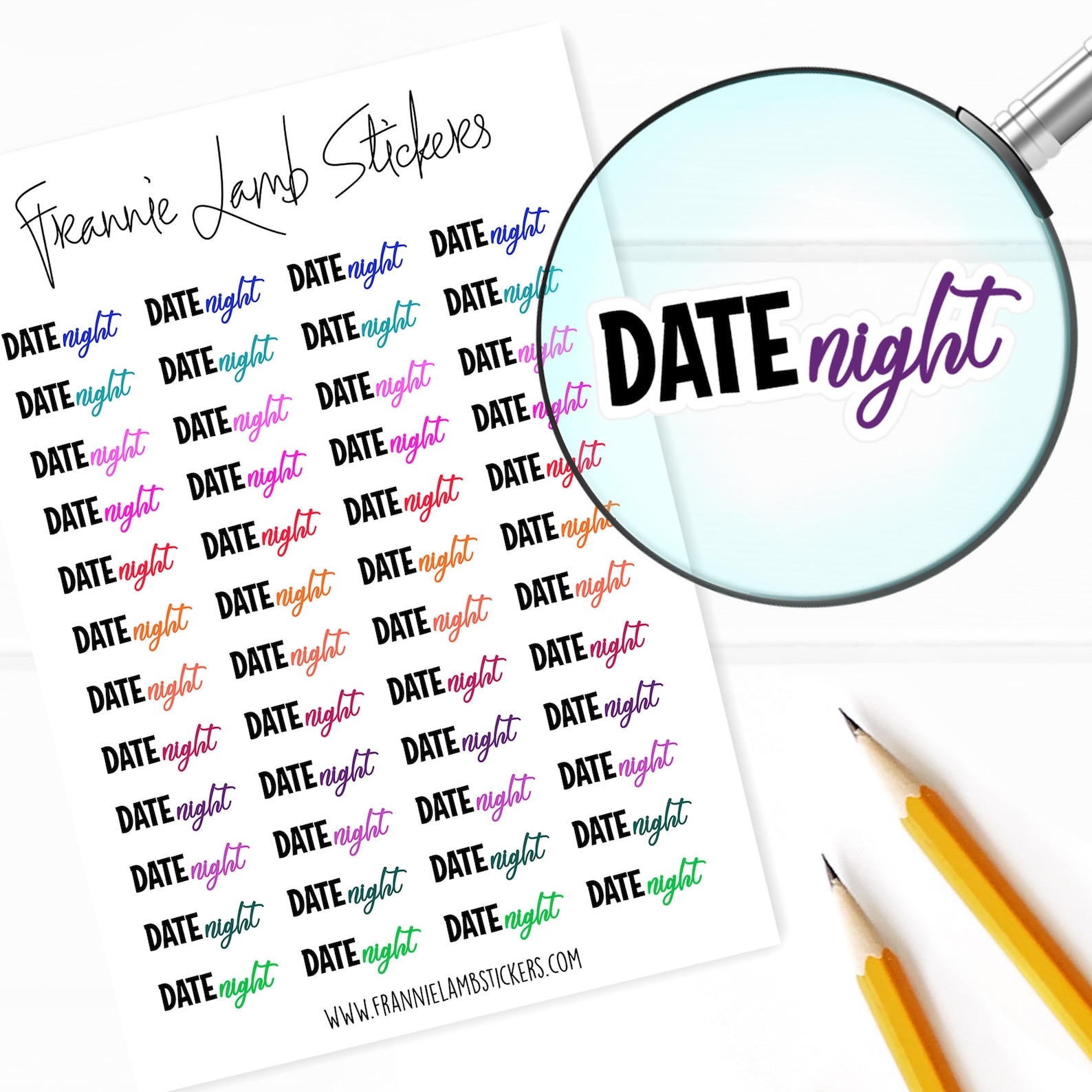 Date Night Planner Stickers 48 Labels for Planners Calendars - Etsy