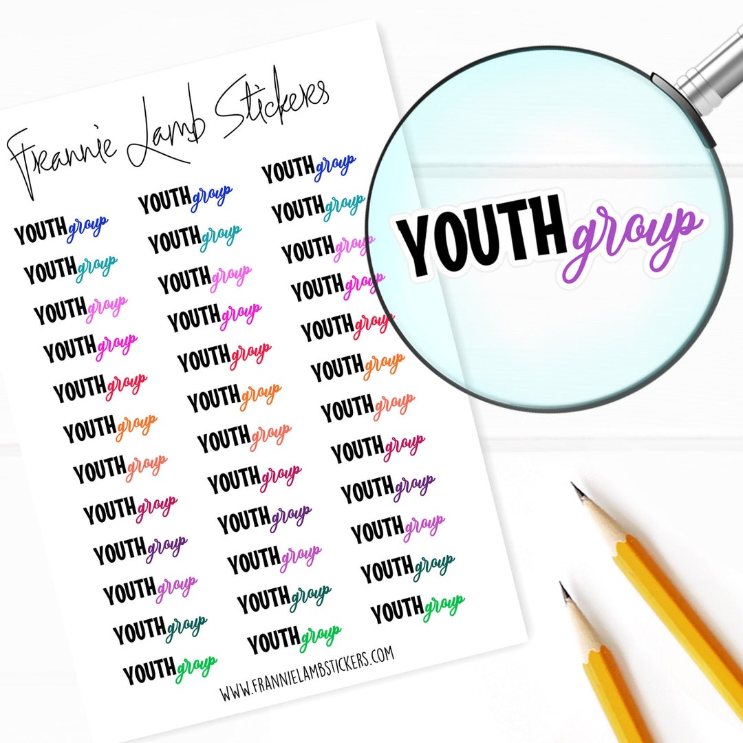 Youth Group Planner Stickers, 36 Labels for Planners, Calendars and ...