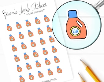 Spray Bottle Planner Stickers Cleaning Stickers Chore - Etsy