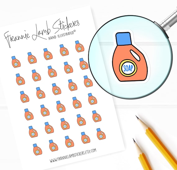 Laundry Detergent Stickers 1/2 Each Planner Stickers - Etsy