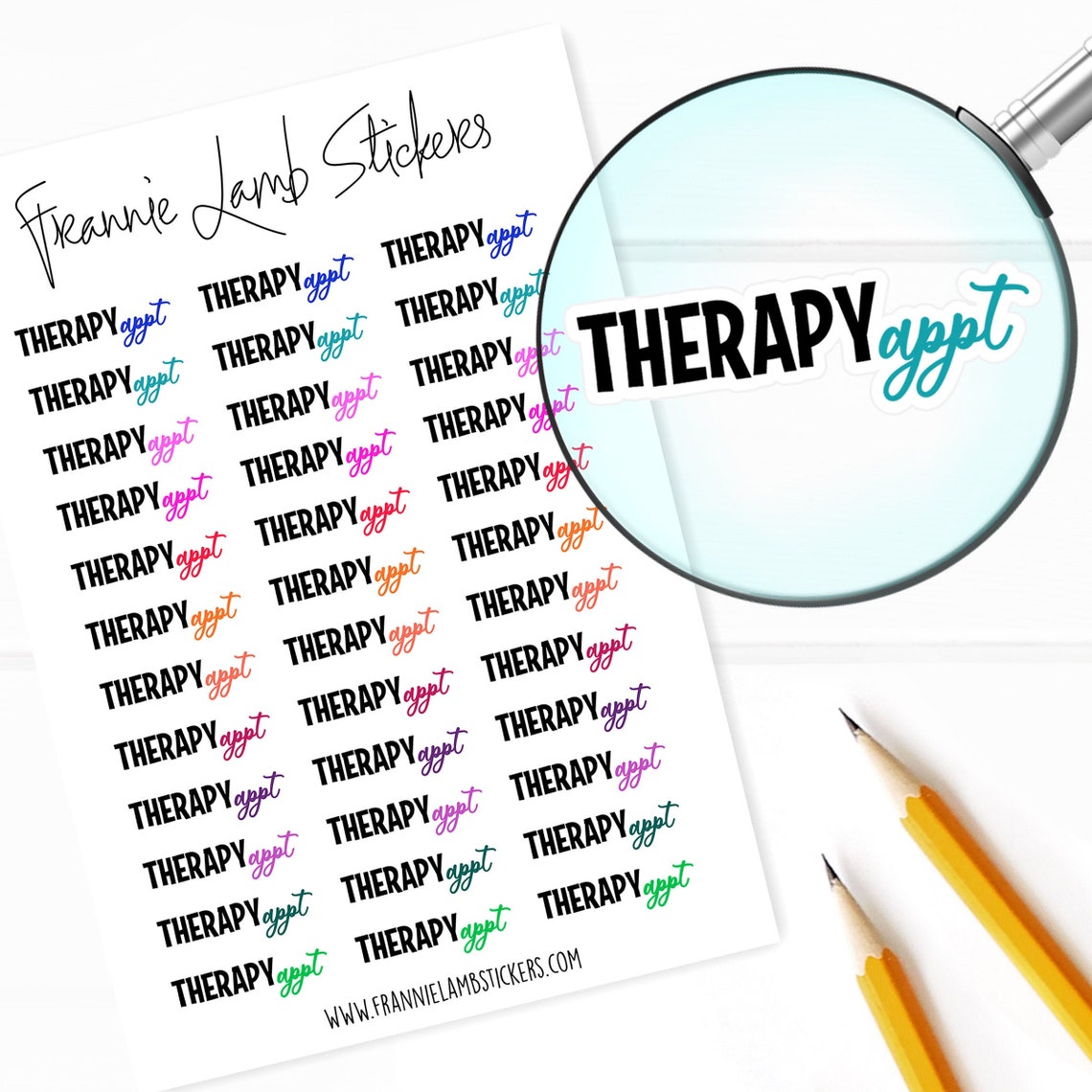 Therapy Appointment Planner Stickers, 36 Labels for Planners, Calendars ...