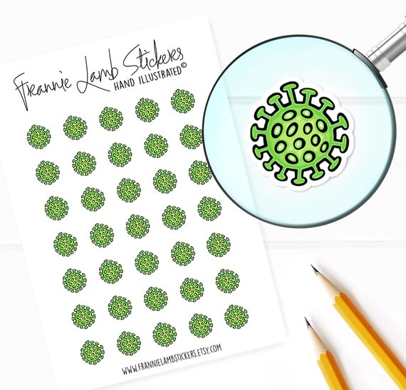 Virus Stickers 1/2 Each Virus and Medical for - Etsy