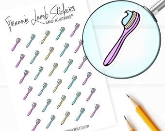 Toothbrush Stickers - Etsy