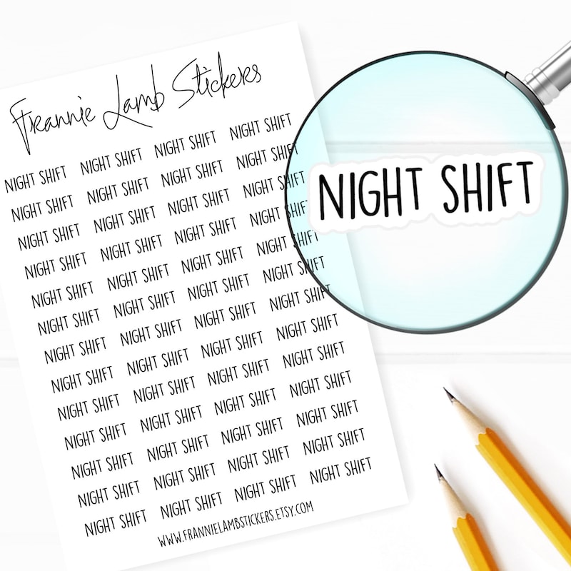 Night Shift Planner - Etsy