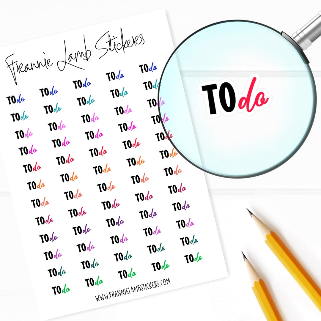 To Do Planner Stickers, 60 Labels for Planners, Calendars and More ...