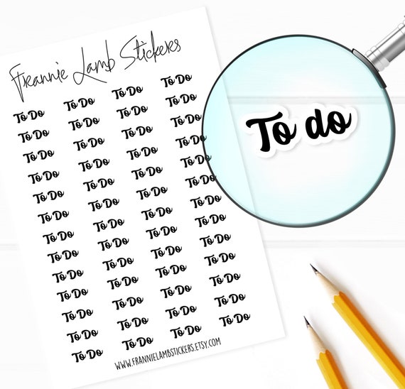 To Do Stickers 52 Labels for Planners Calendars and More - Etsy