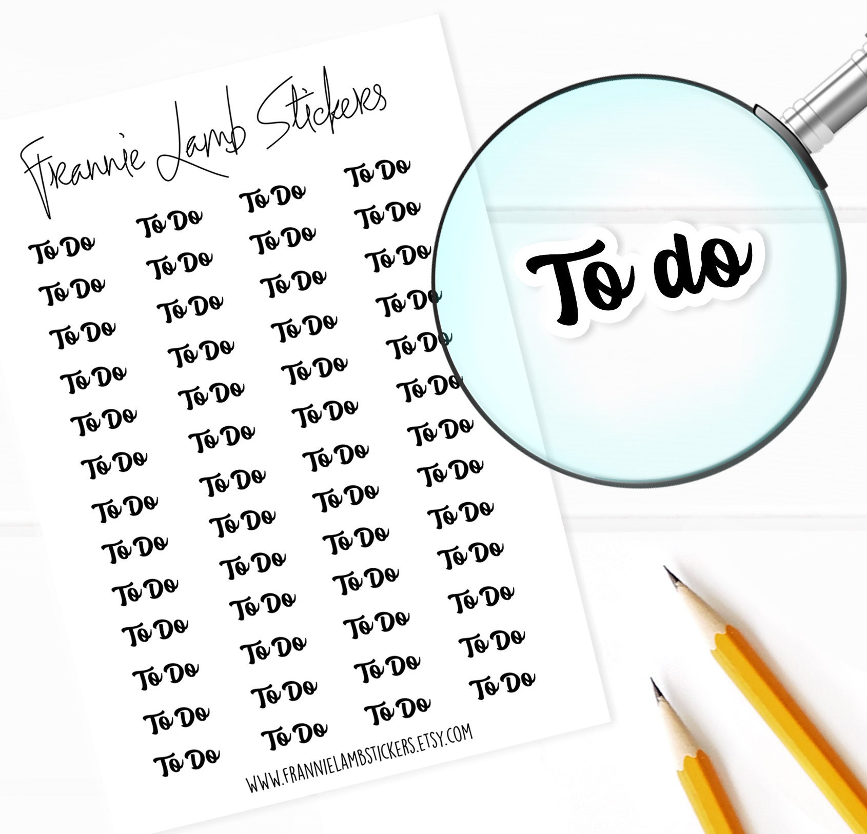 To Do Stickers, 52 Labels for Planners, Calendars and More, Color and ...