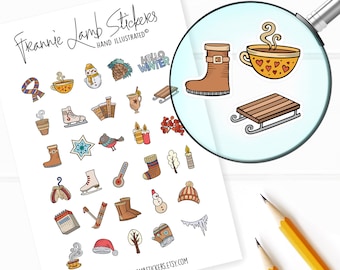 Winter Sayings Planner Stickers Winter Quote Stickers - Etsy