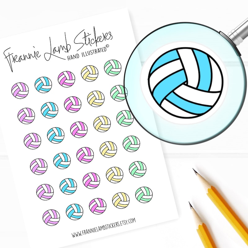 Cute Volleyball Stickers - Etsy