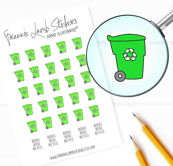 Recycling Stickers 1/2 Each Planner Stickers Bill - Etsy