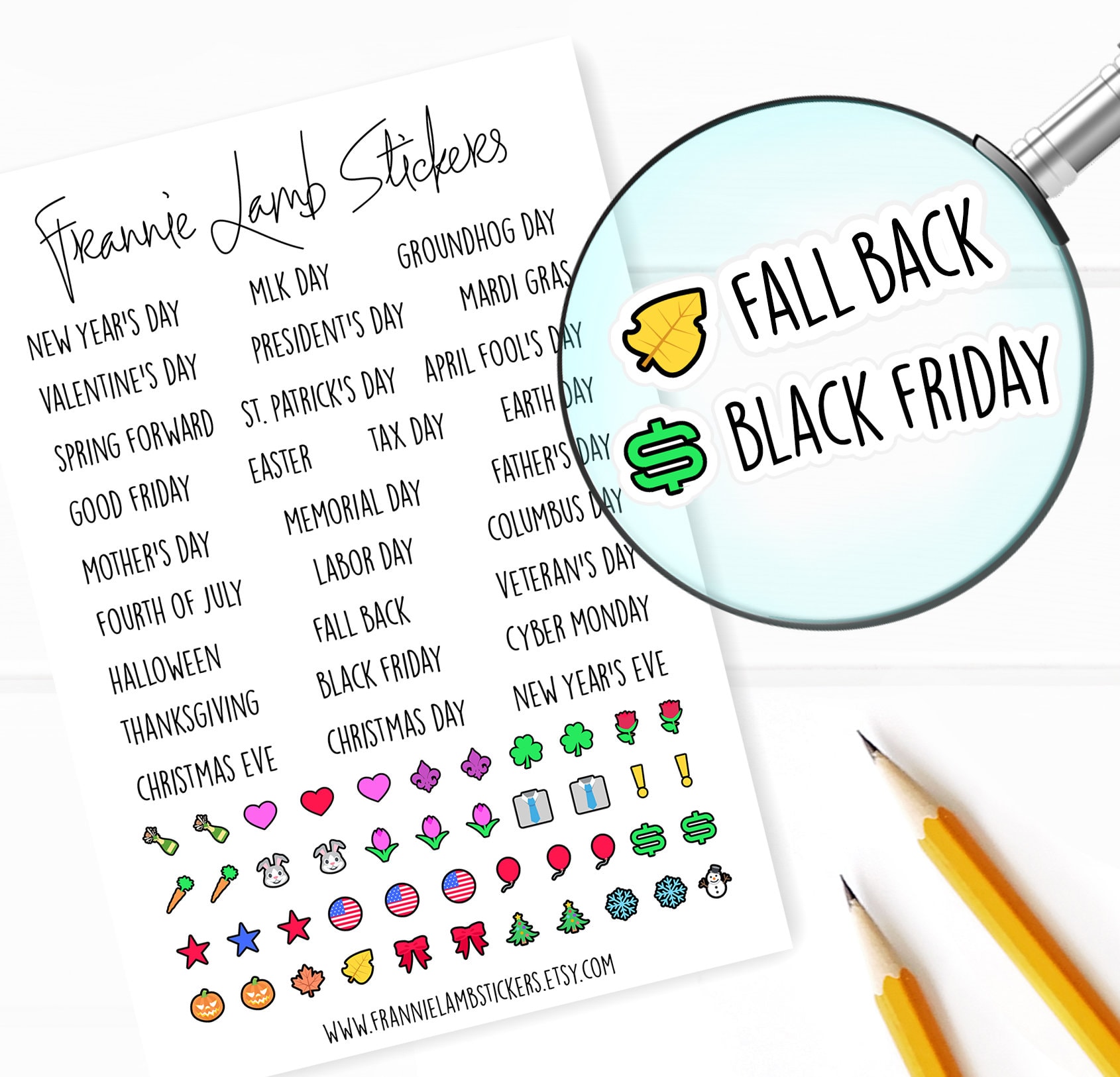 Holiday Planner Stickers Holiday Reminder Labels for | Etsy