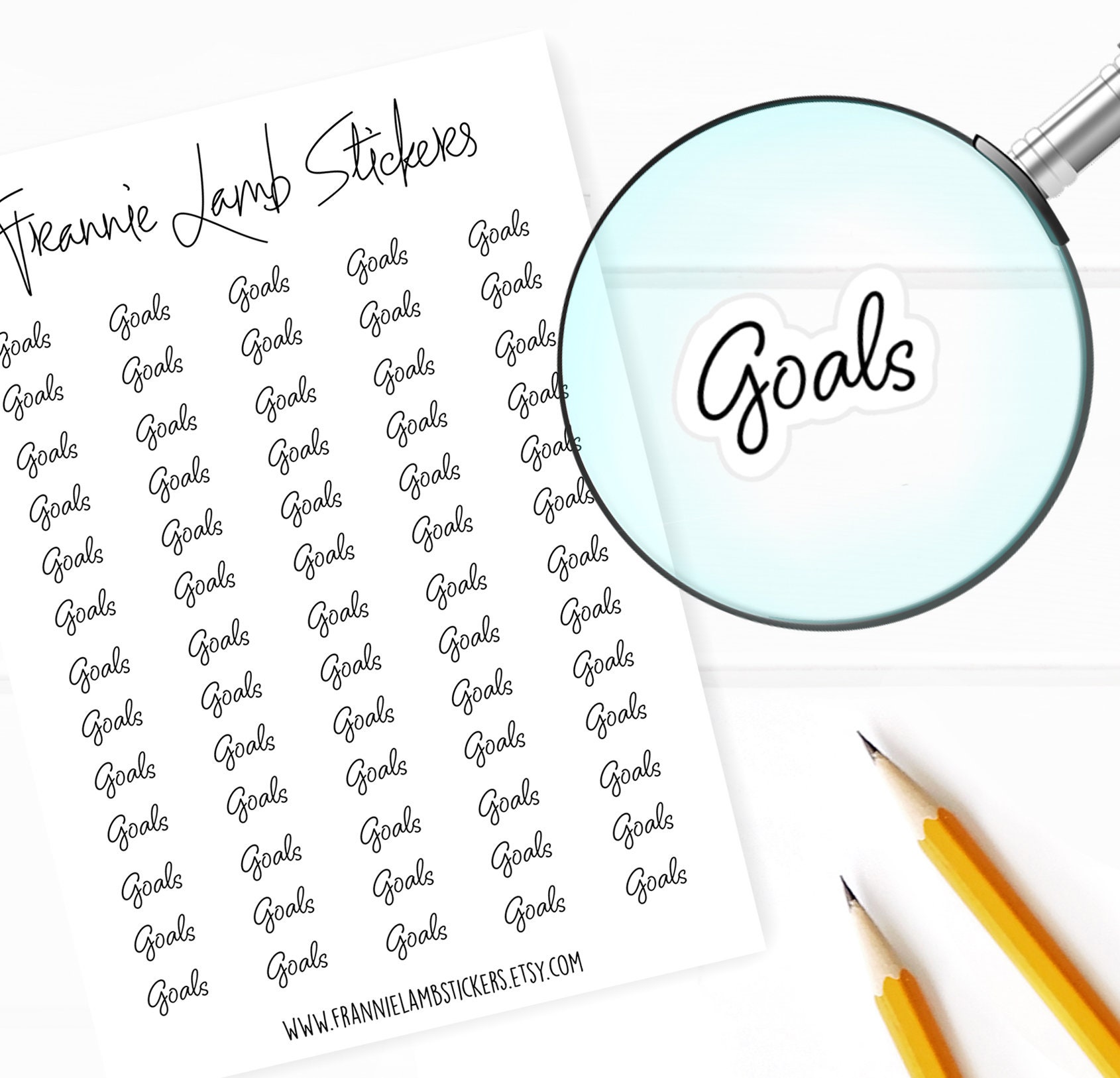 Goals Planner Stickers COLOR OPTIONS 52 Stickers Choice of | Etsy