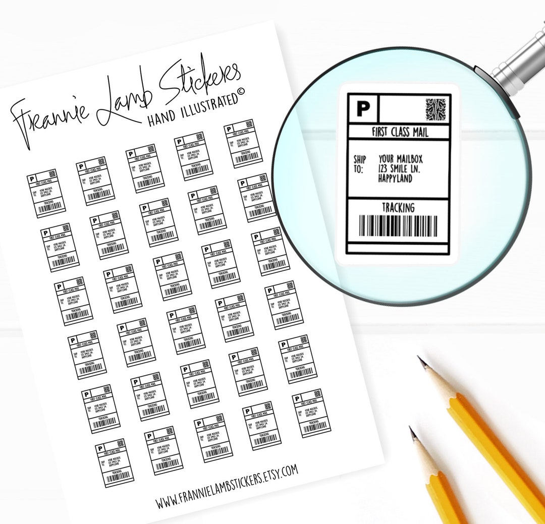 Shipping Label Stickers (1/2" Each), Planner Stickers, Work and Office ...