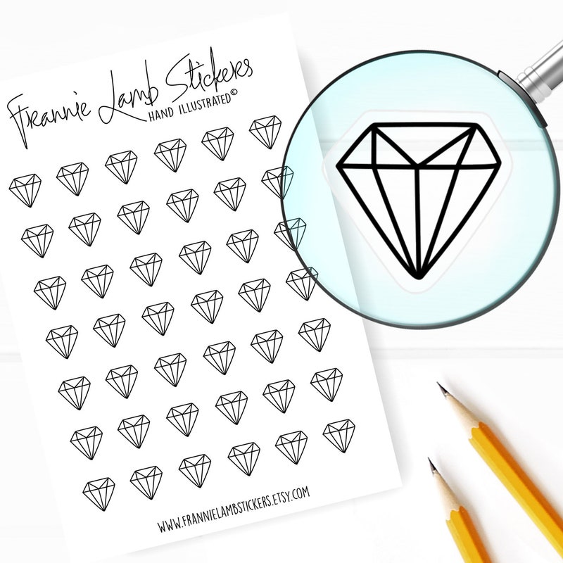 Diamond Stickers - Etsy